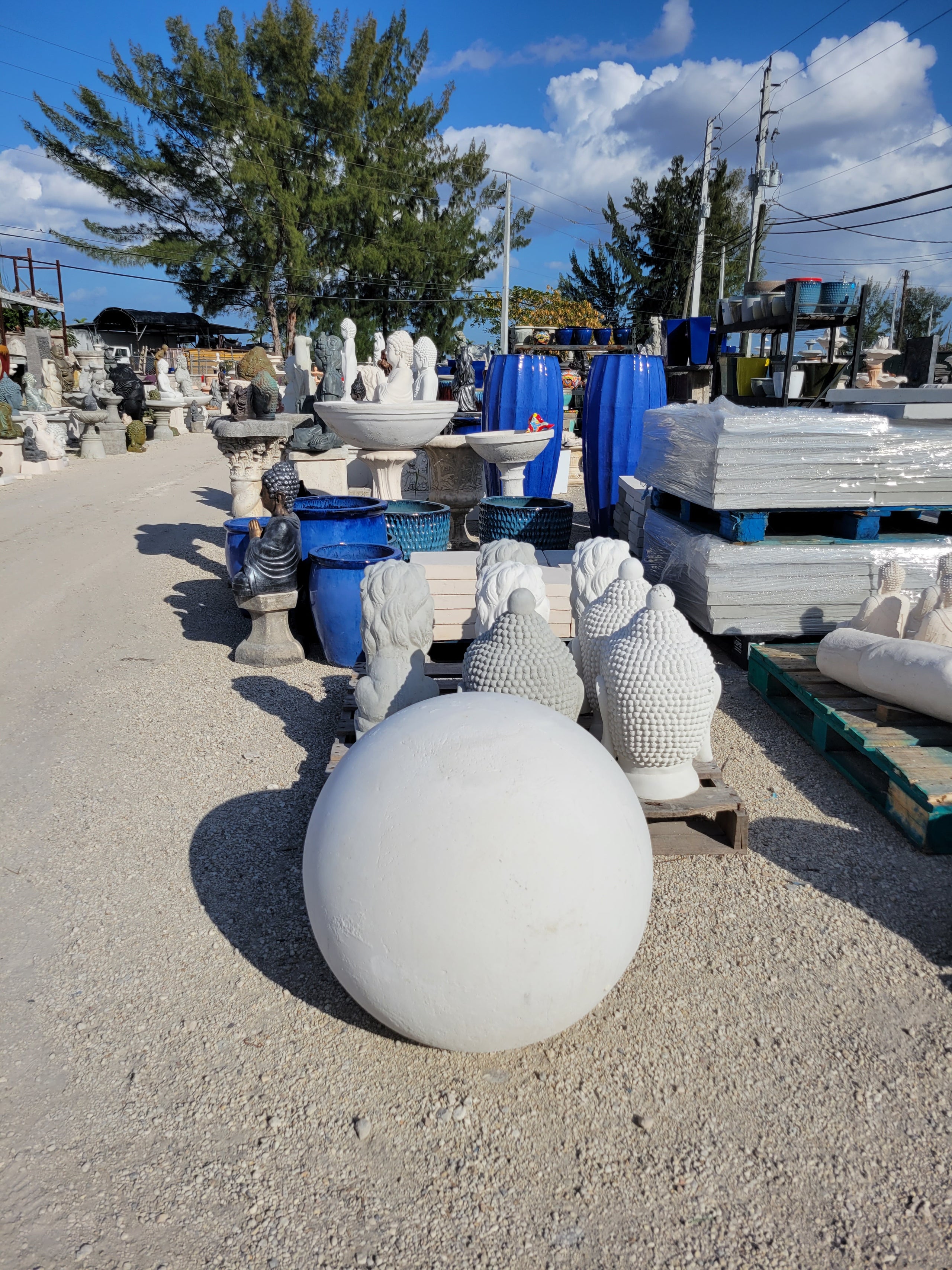 Concrete Sphere 24 Inches / Cement Stone Garden Balls Backyard Spheres ...