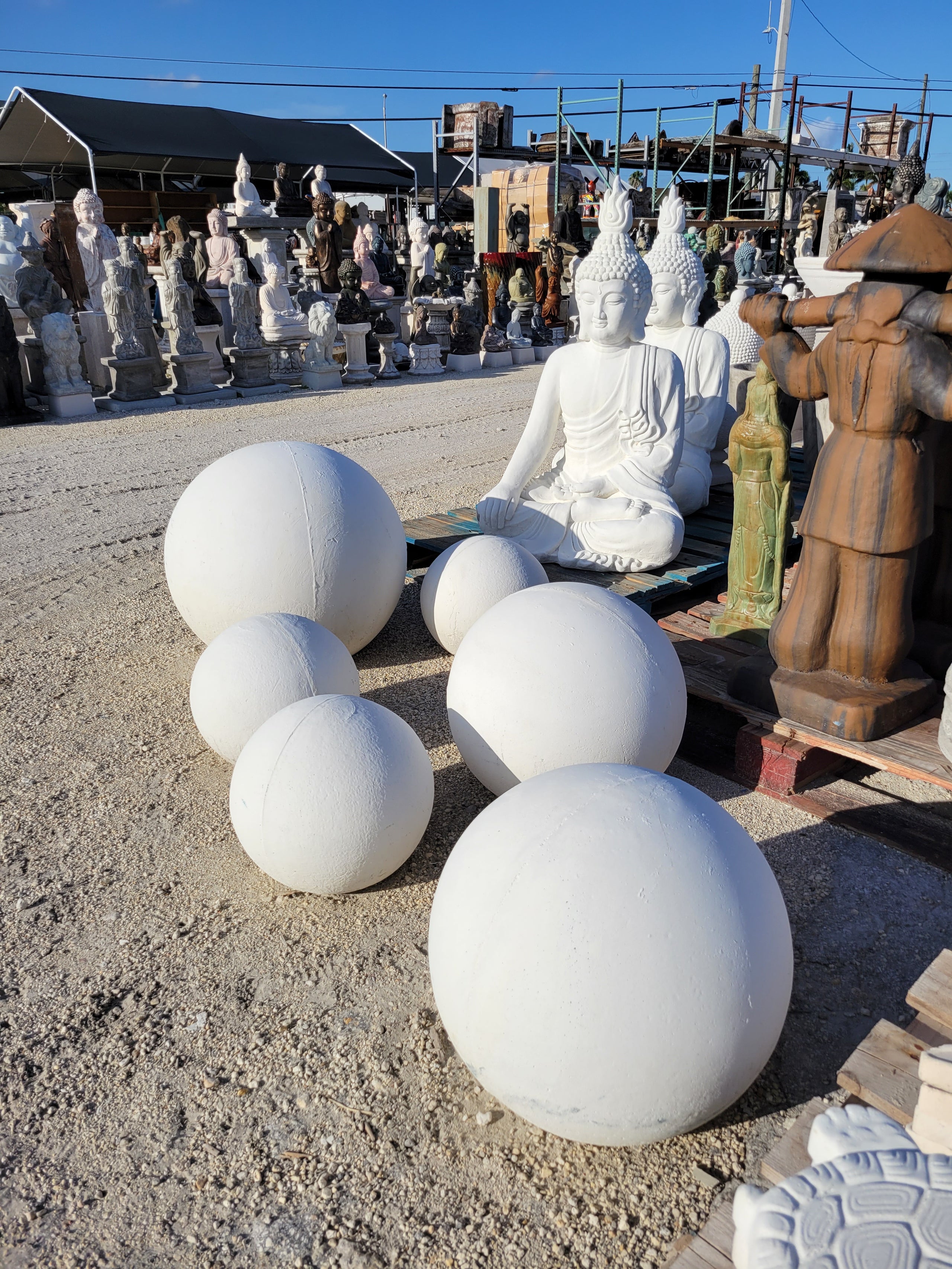 Concrete Sphere 24 Inches / Cement Stone Garden Balls Backyard Spheres ...