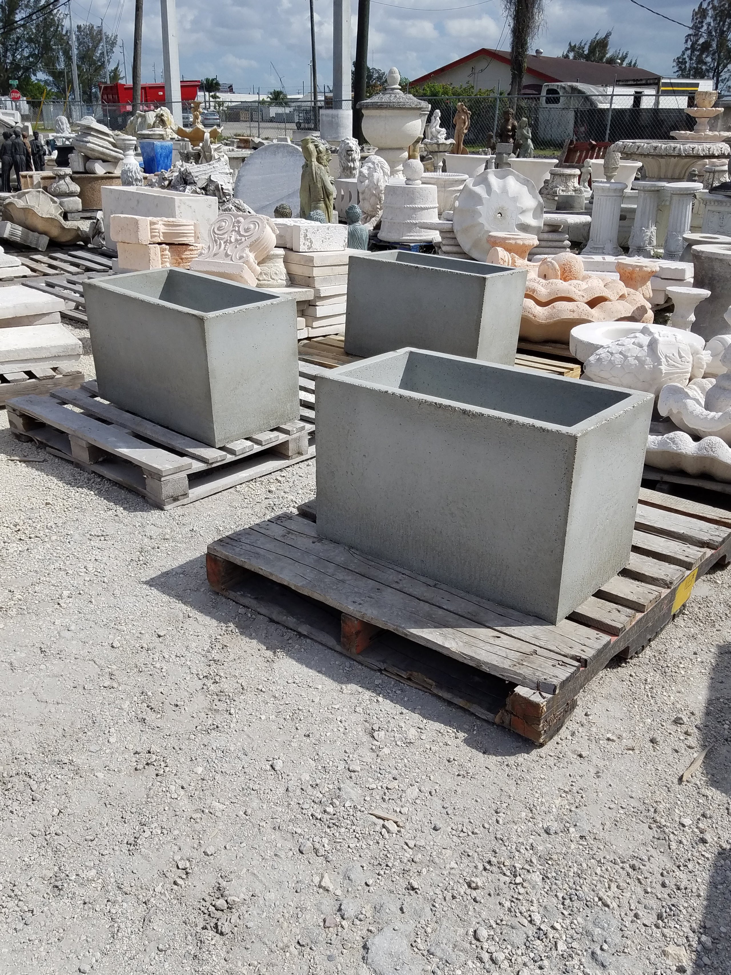 CONCRETE RECTANGULAR PLANTER ( GRAY SMOOTH FINISH ) | BERTHA'S ...