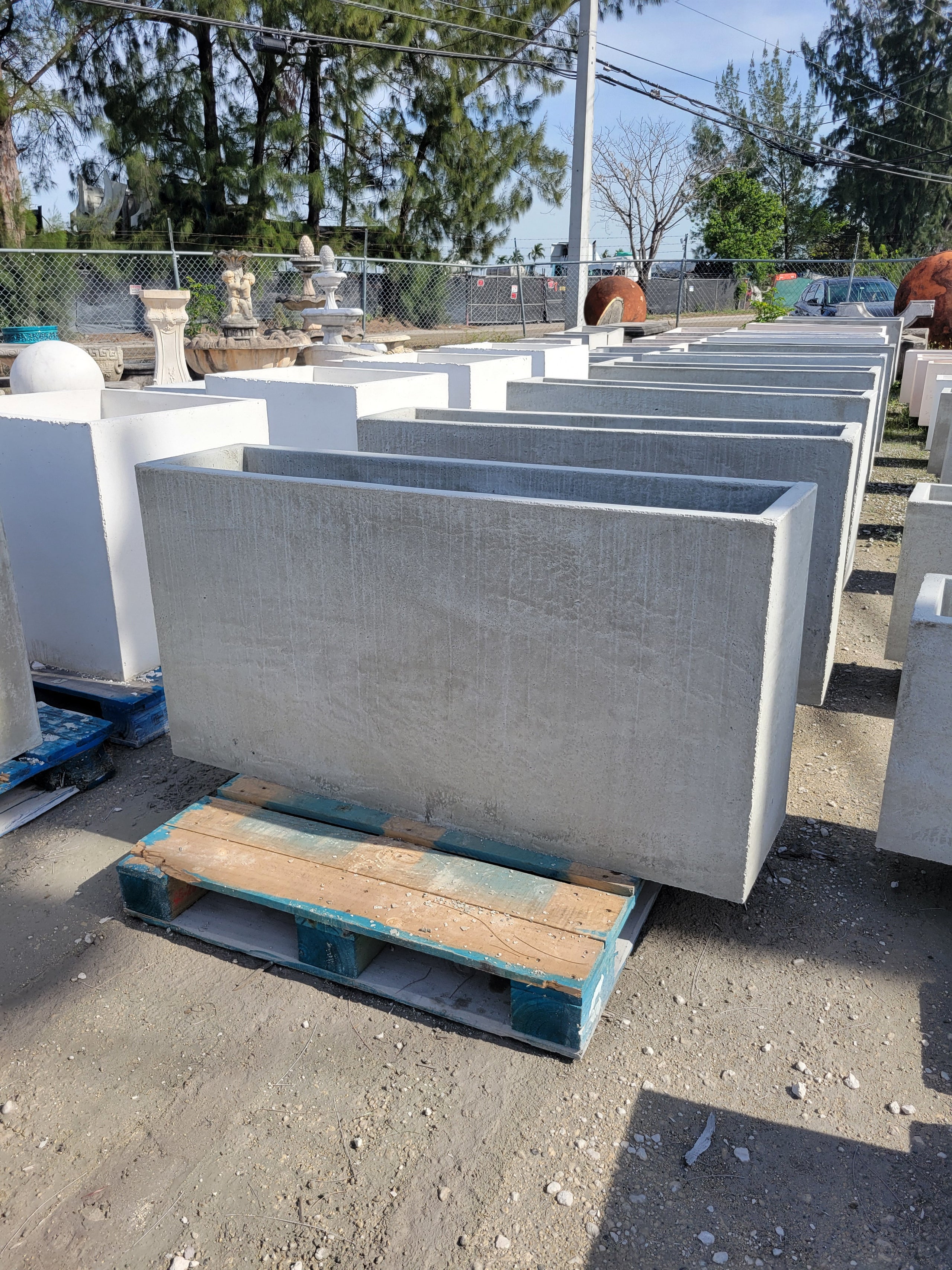 CONCRETE RECTANGULAR PLANTER ( GRAY SMOOTH FINISH ) | BERTHA'S ...